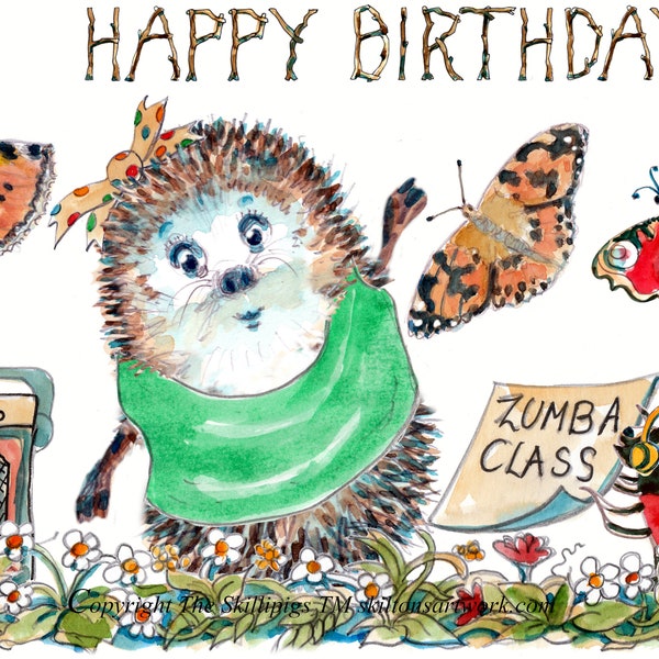 Zumba Birthday Card - Etsy