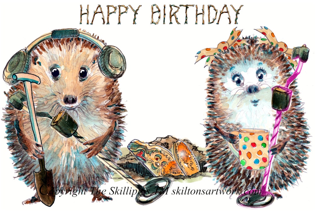 3780 Metal Detectorists HAPPY BIRTHDAY Card. Our Male and Female With a ...