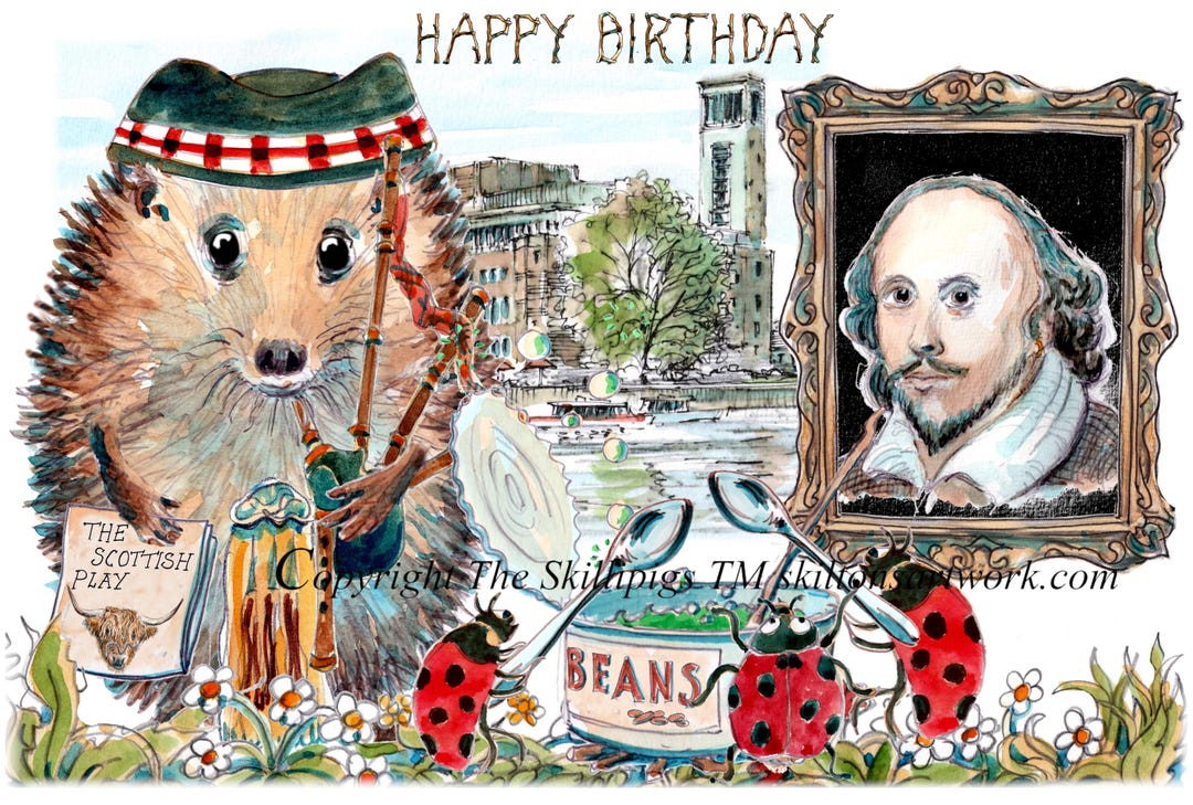 4275 Macbeth Birthday Card. the Scottish Play by William Shakespeare ...