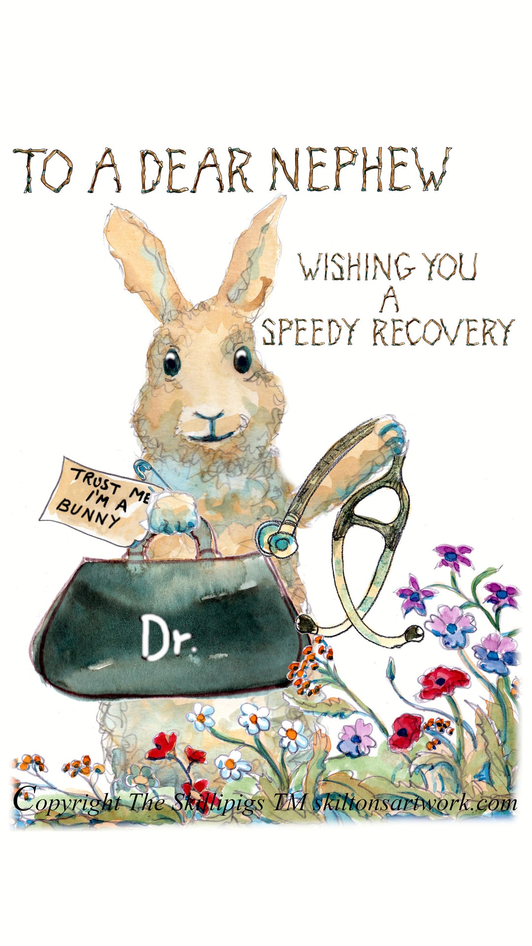 To a Dear Nephew Wishing You a Speedy Recovery Greeting Card. - Etsy