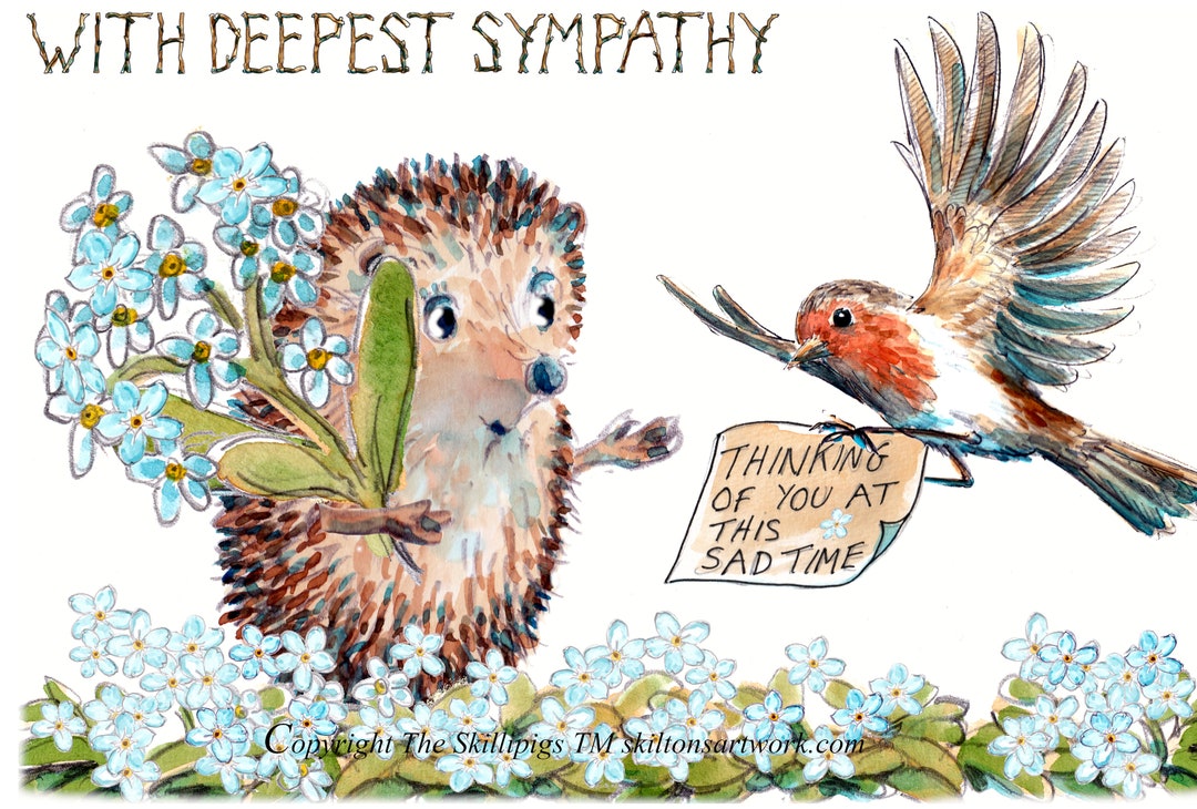 With Deepest Sympathy, Condolence, Bereavement Card Thinking of You at ...