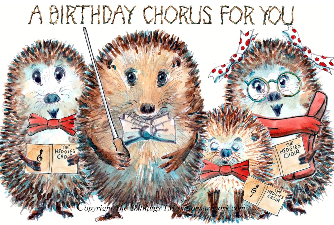 3502 Choir Happy Birthday Card, A Music Birthday Chorus for You. A ...