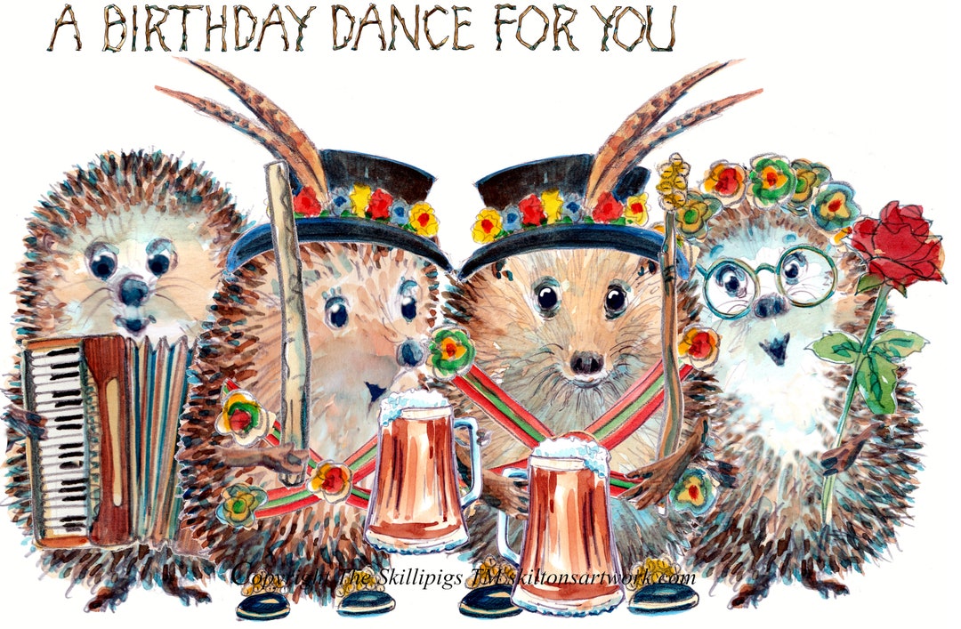 3181 Morris Dancer HAPPY BIRTHDAY Card A Birthday Dance for You, for ...