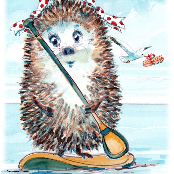 Happy Birthday Paddleboard Card - Etsy