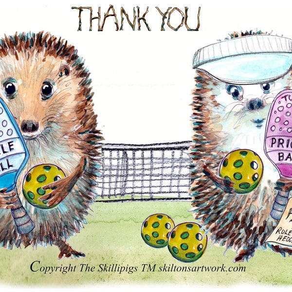 Pickleball Thank You Card - Etsy