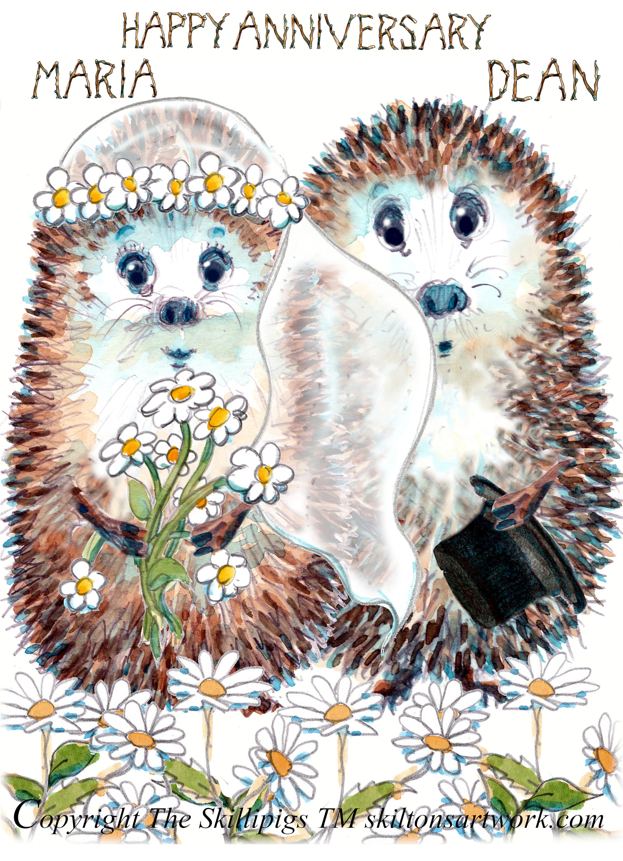 2212 HAPPY ANNIVERSARY Card, or Congratulations Wedding Marriage ...