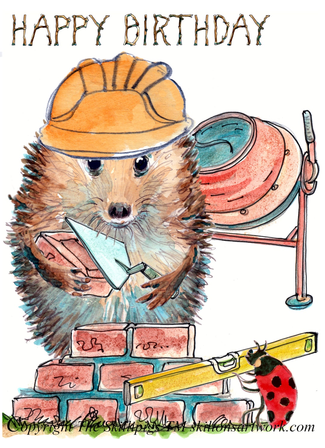 Builder Birthday Card, Construction Worker or Bricklayer. Can Be ...