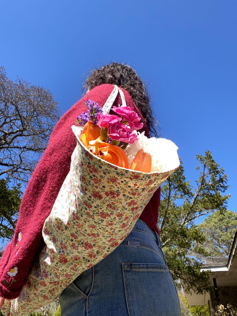 Flower Bouquet Bag Sewing Pattern PDF | US Letter & A4 Print at Home - Etsy