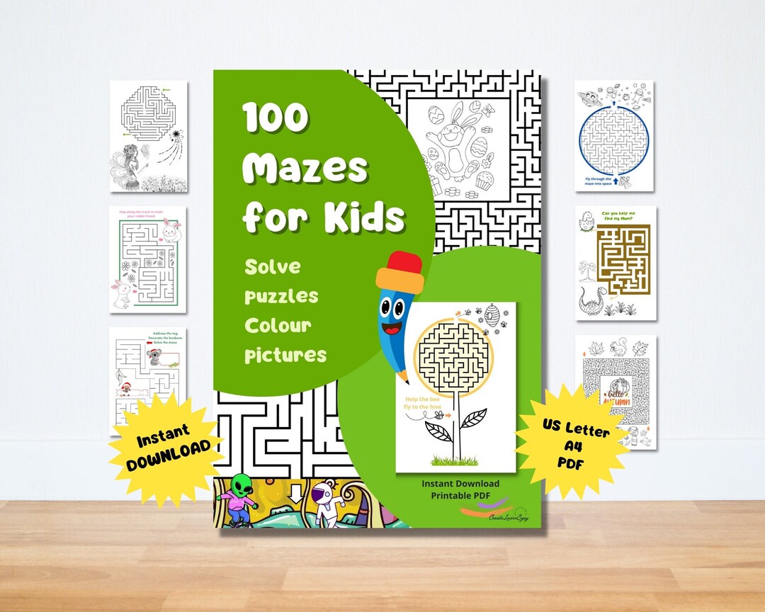 100 Mazes for Kids different Maze Designs and Themes With Pictures to ...
