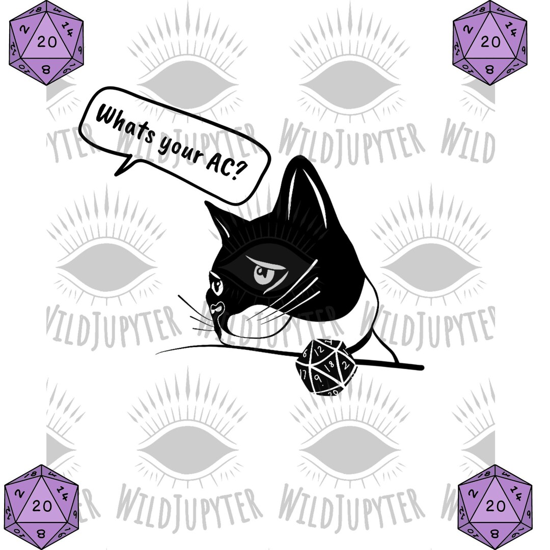Dungeons and Dragons Cat Png, Dnd Png, D&D Png, Cat Png RPG Png - Etsy