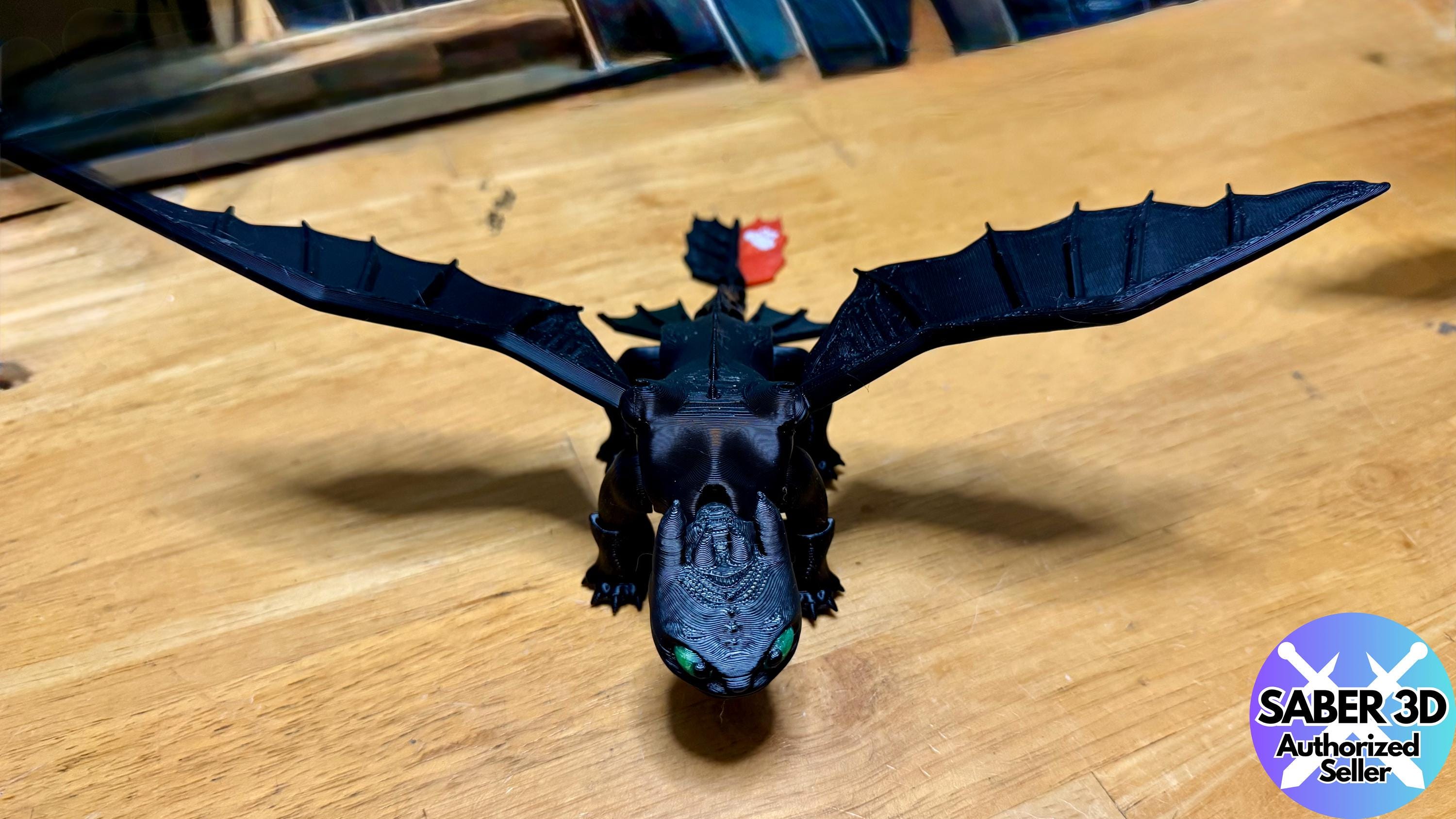 3D Printed Flexi Toothless and Light Fury - Etsy