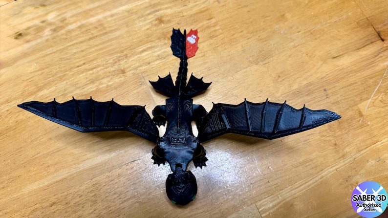 3D Printed Flexi Toothless and Light Fury - Etsy