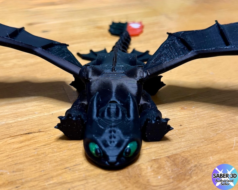 3D Printed Flexi Toothless and Light Fury - Etsy