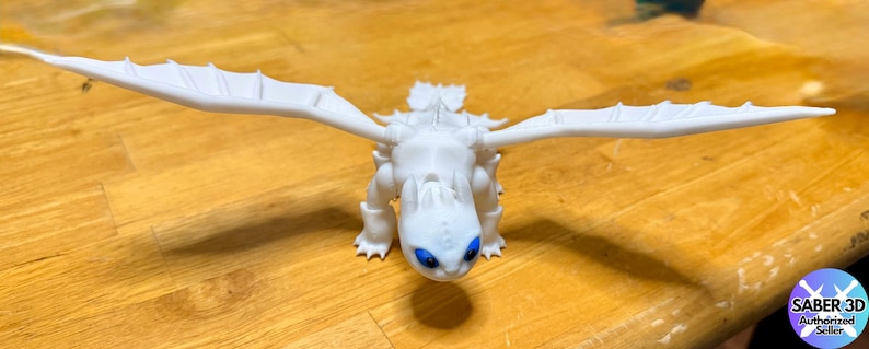 3D Printed Flexi Toothless and Light Fury - Etsy