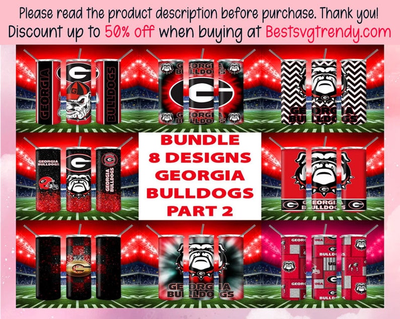 Georgia Bulldogs Tumbler Wrap Png Sublimation Bundle Georgia - Etsy