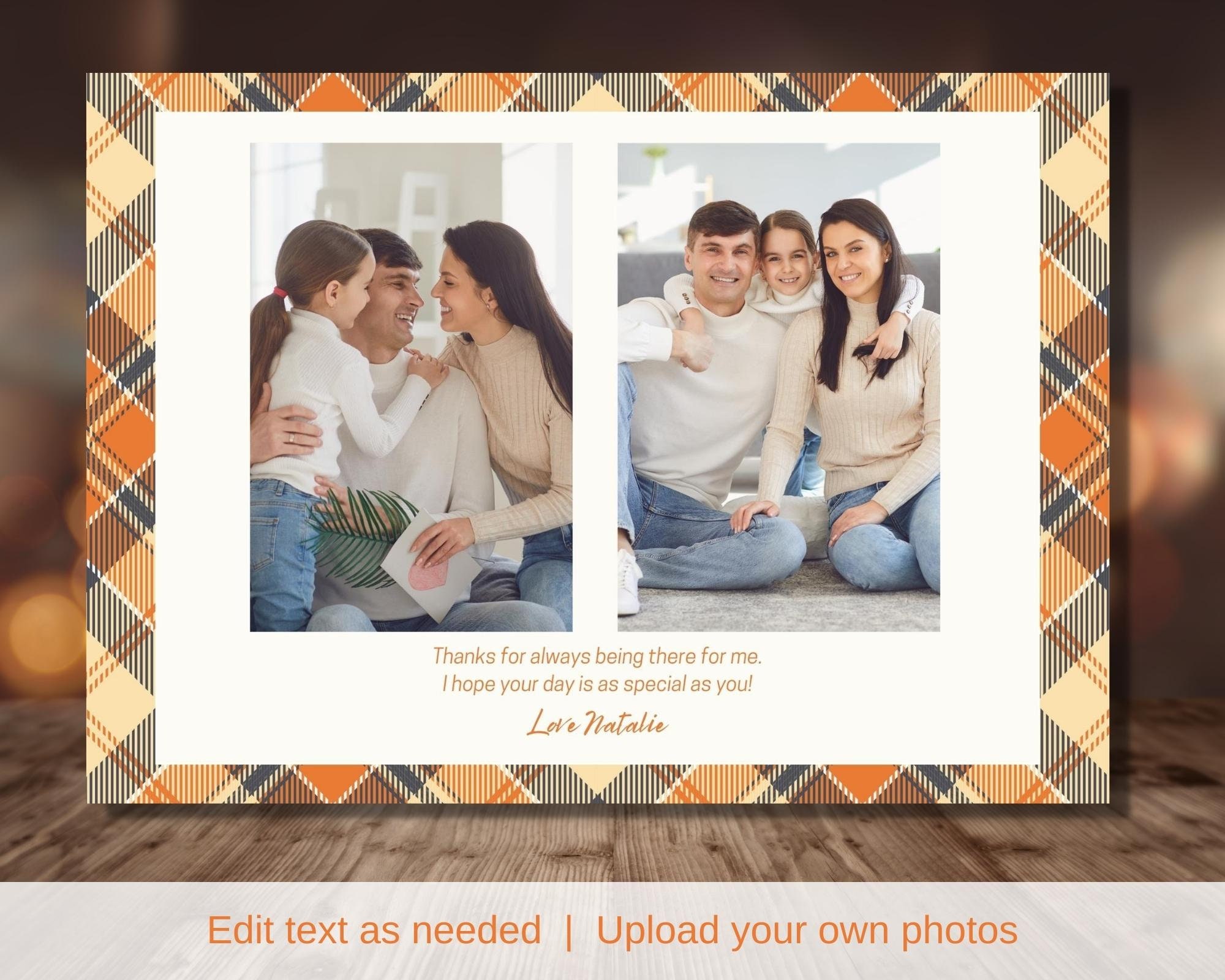 Editable Father's Day Card Template, Dad Photo Card, Printable ...