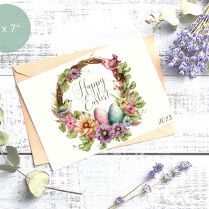 Editable Easter Card Template Family Photo Card Printable - Etsy