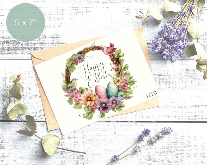 Editable Easter Card Template, Family Photo Card, Printable Easter ...