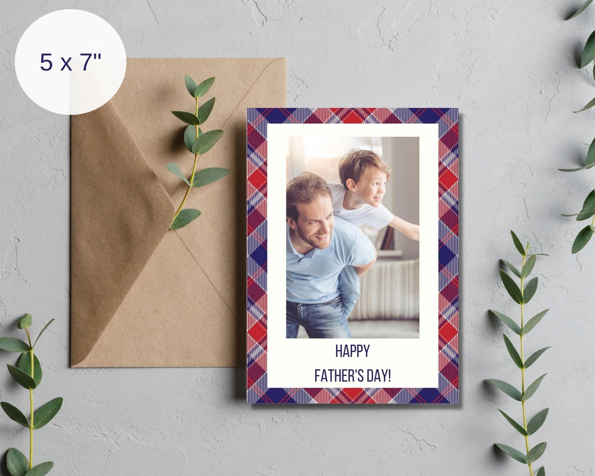 Editable Father's Day Card Template Dad Photo Card - Etsy