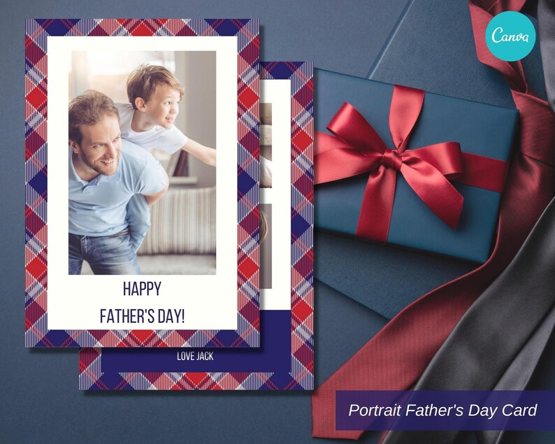 Editable Father's Day Card Template Dad Photo Card - Etsy