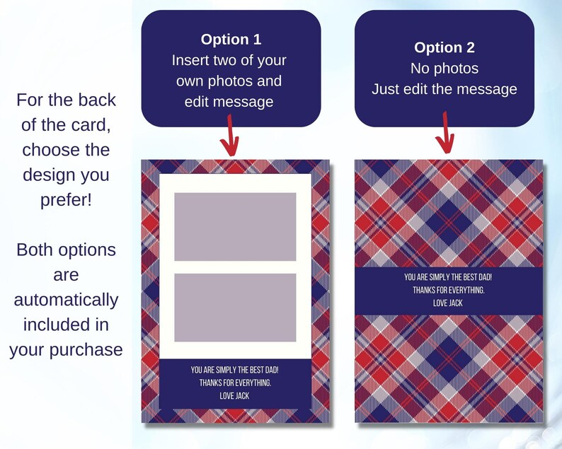 Editable Father's Day Card Template Dad Photo Card - Etsy