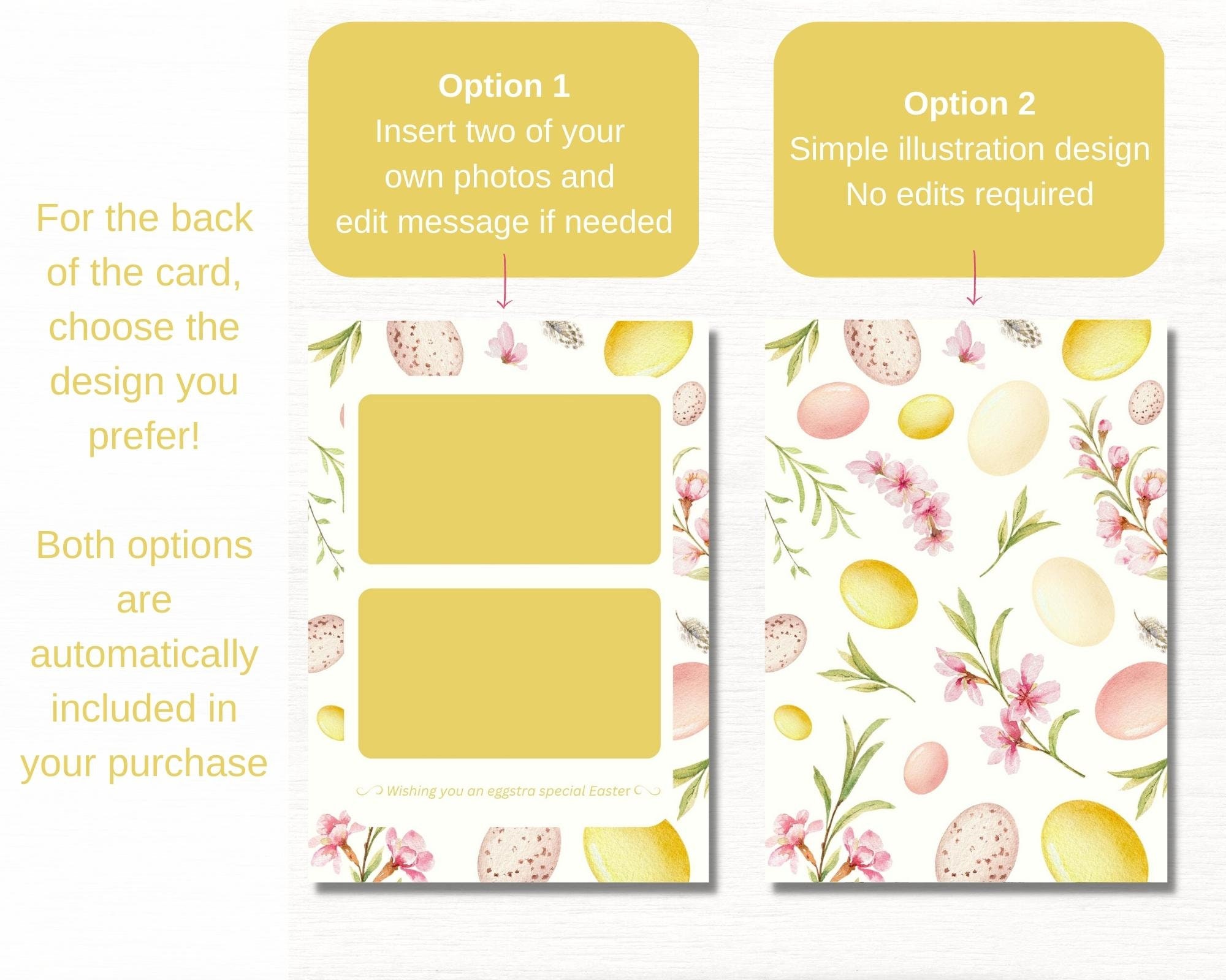 Editable Easter Card Template, Family Photo Card, Printable Easter ...