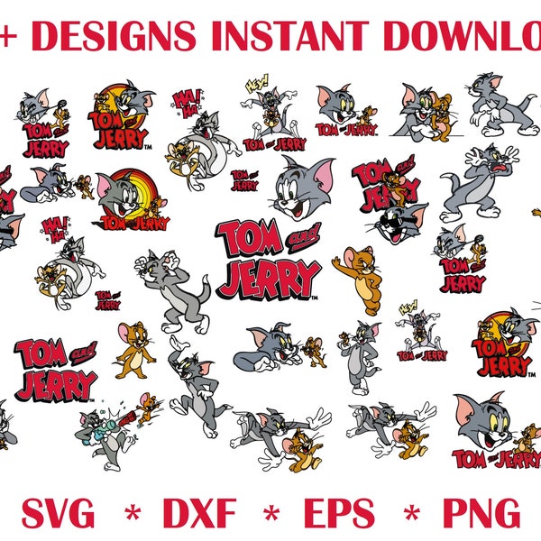 Tom Jerry Svg - Etsy