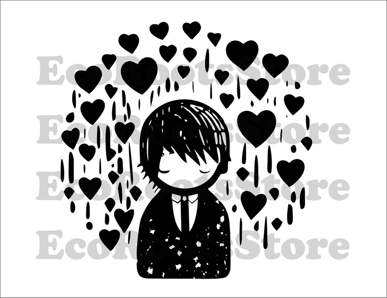 LOVE HEARTS SVG Eps Png Pdf Dxf Cut File Silhouette Cricut - Etsy