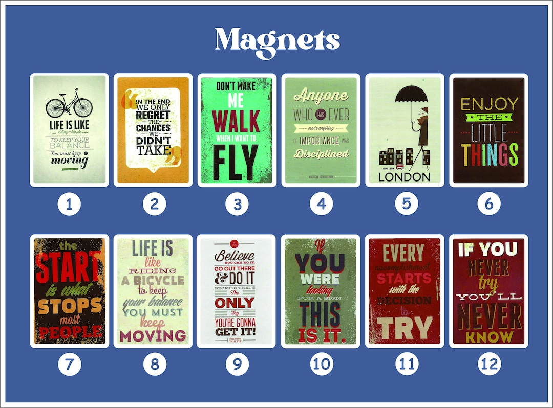 Magnet Inspirational Motivational Positive Mental Health Fridge Magnet ...