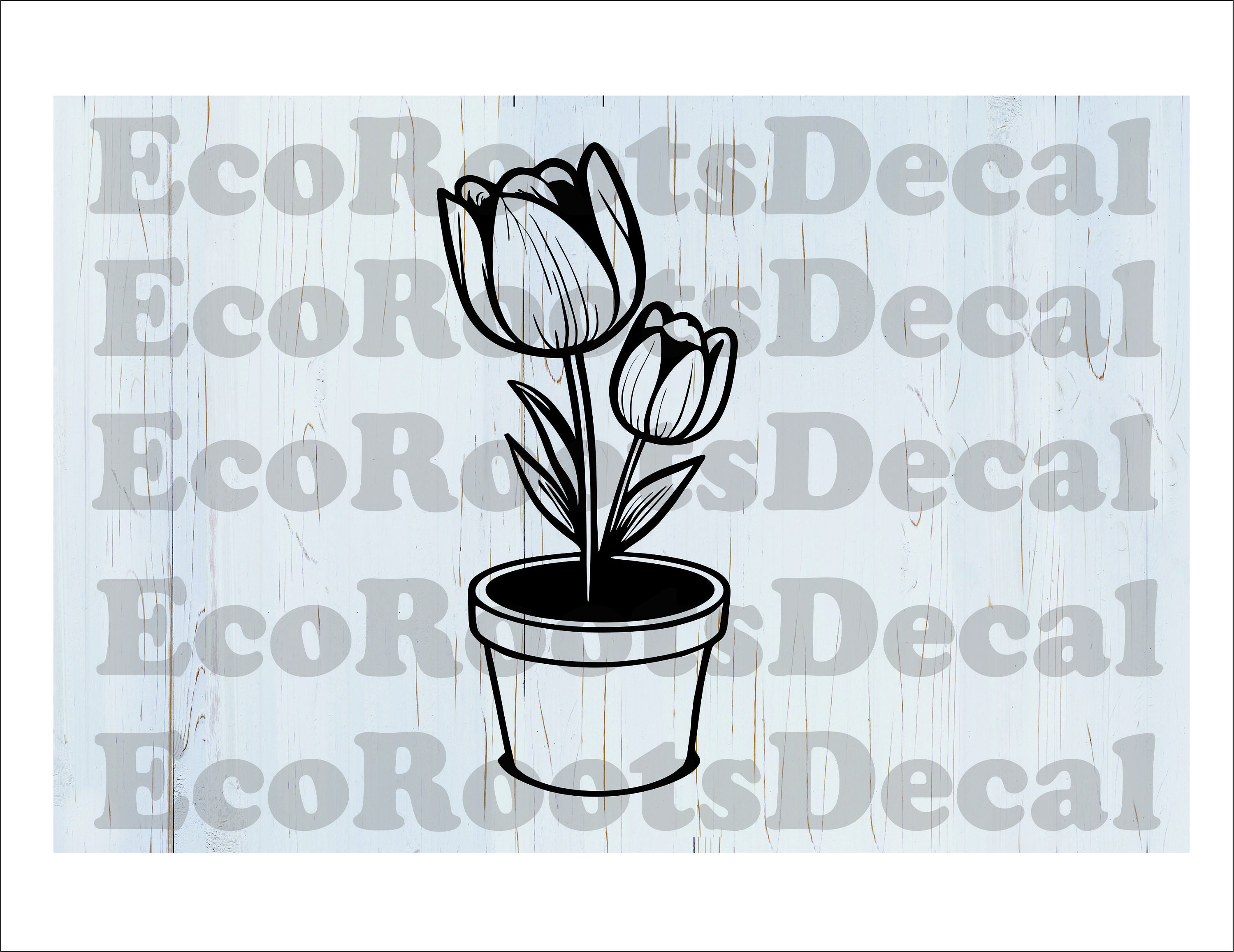 Tulip Stickers Car Decal Flower Decals Gift for Her Tulip Wall - Etsy