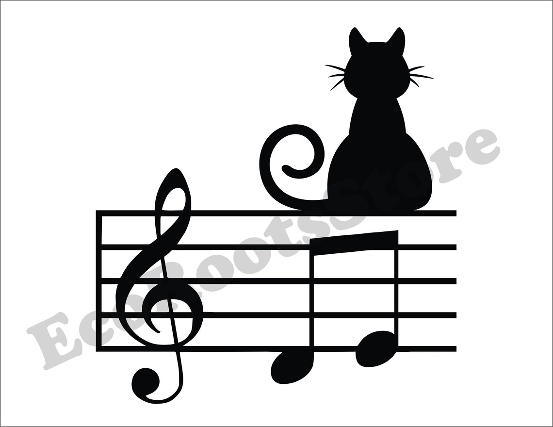 Music Notes SVG Cats Svg Music Svg Digital Download Cut File Cricut ...