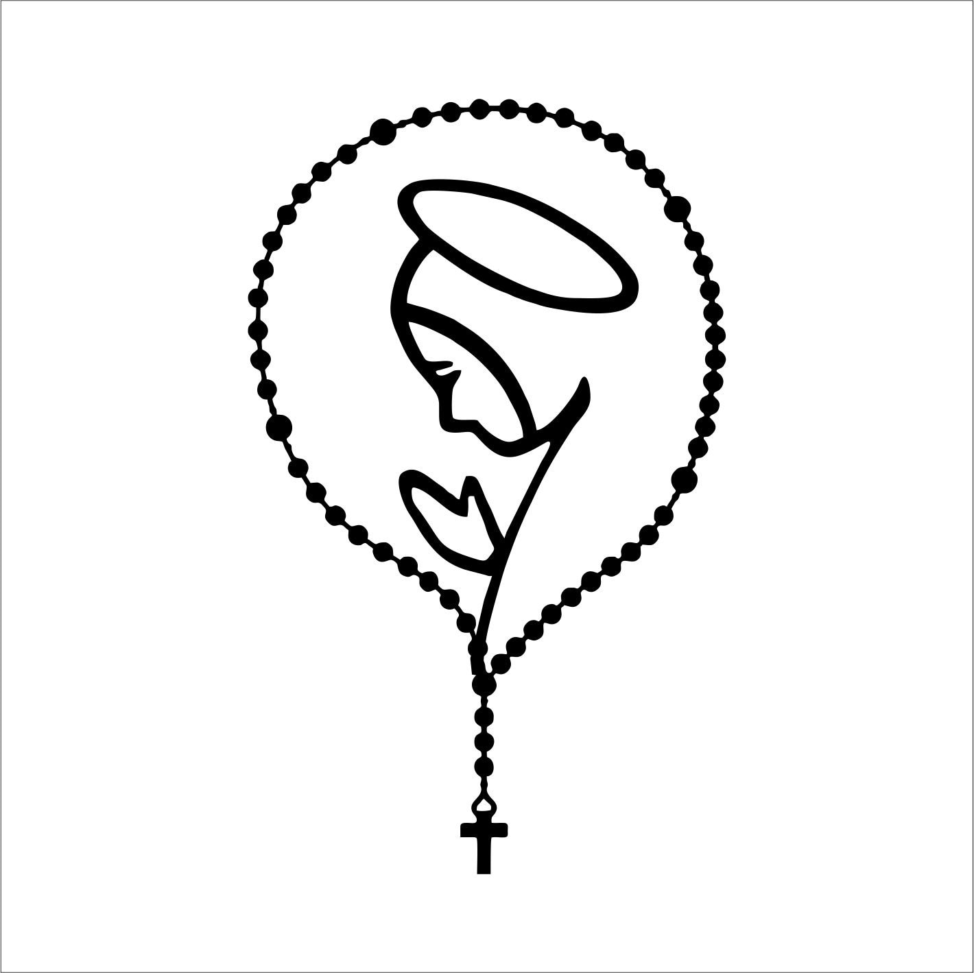 Rosary, Decal, Virgin Mary, Catholic Prayer, Catholic Rosary, Catholic ...