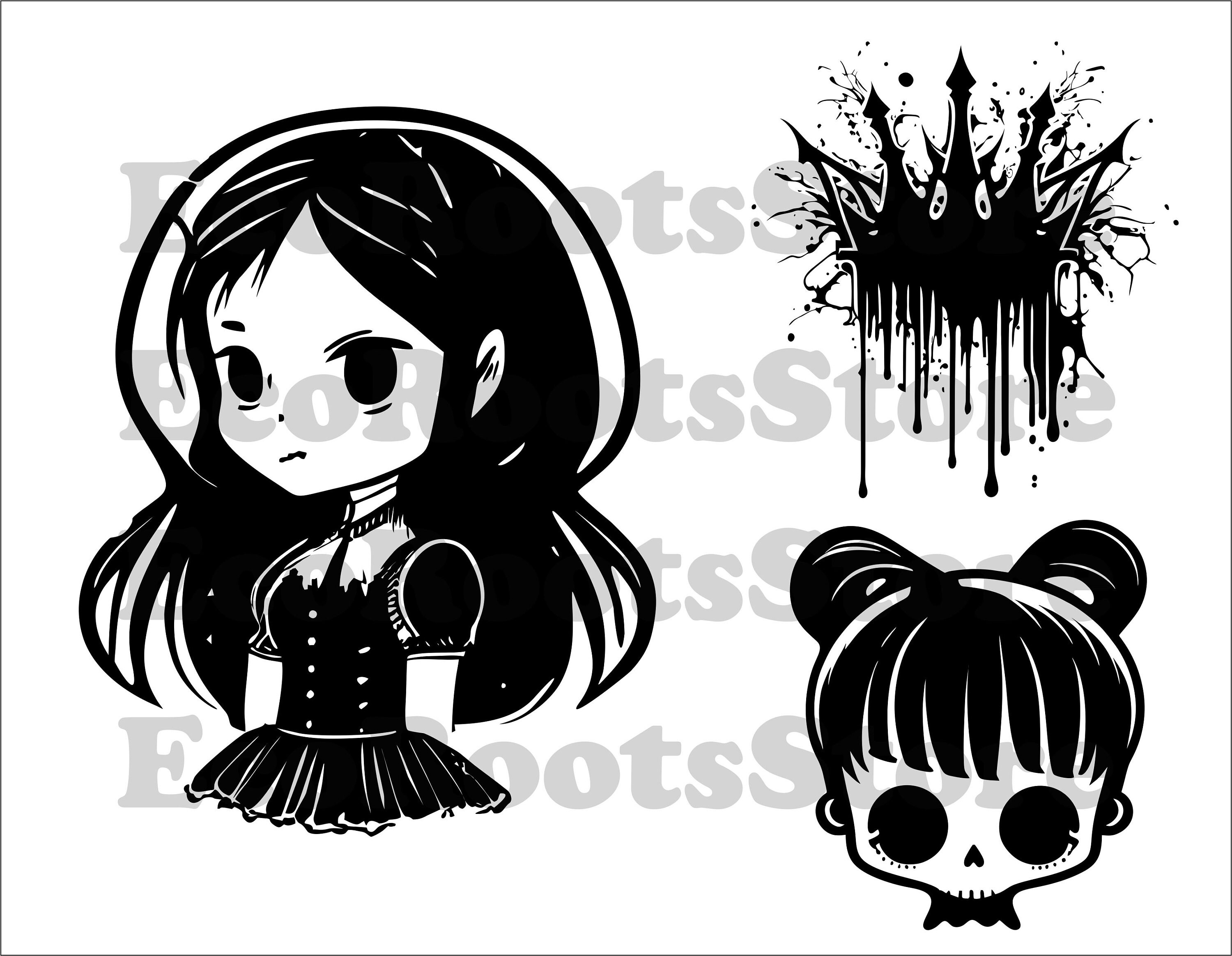 GOTHIC MYSTICAL Bundle SVG Digital New Logo Sticker Vinyl Decal Cut ...