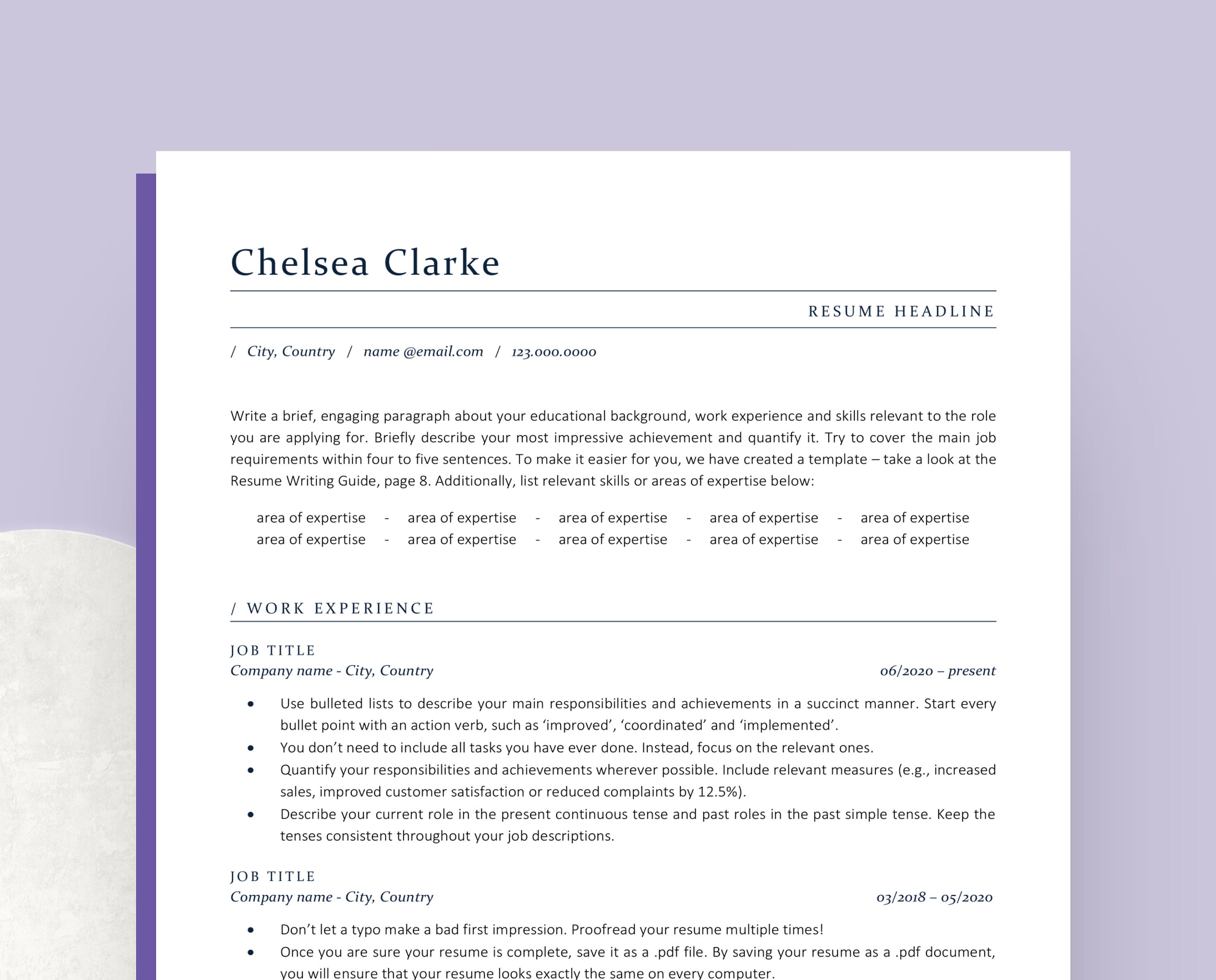 ATS Friendly RESUME, CV Template, Creative Resume, Fully Customizable ...