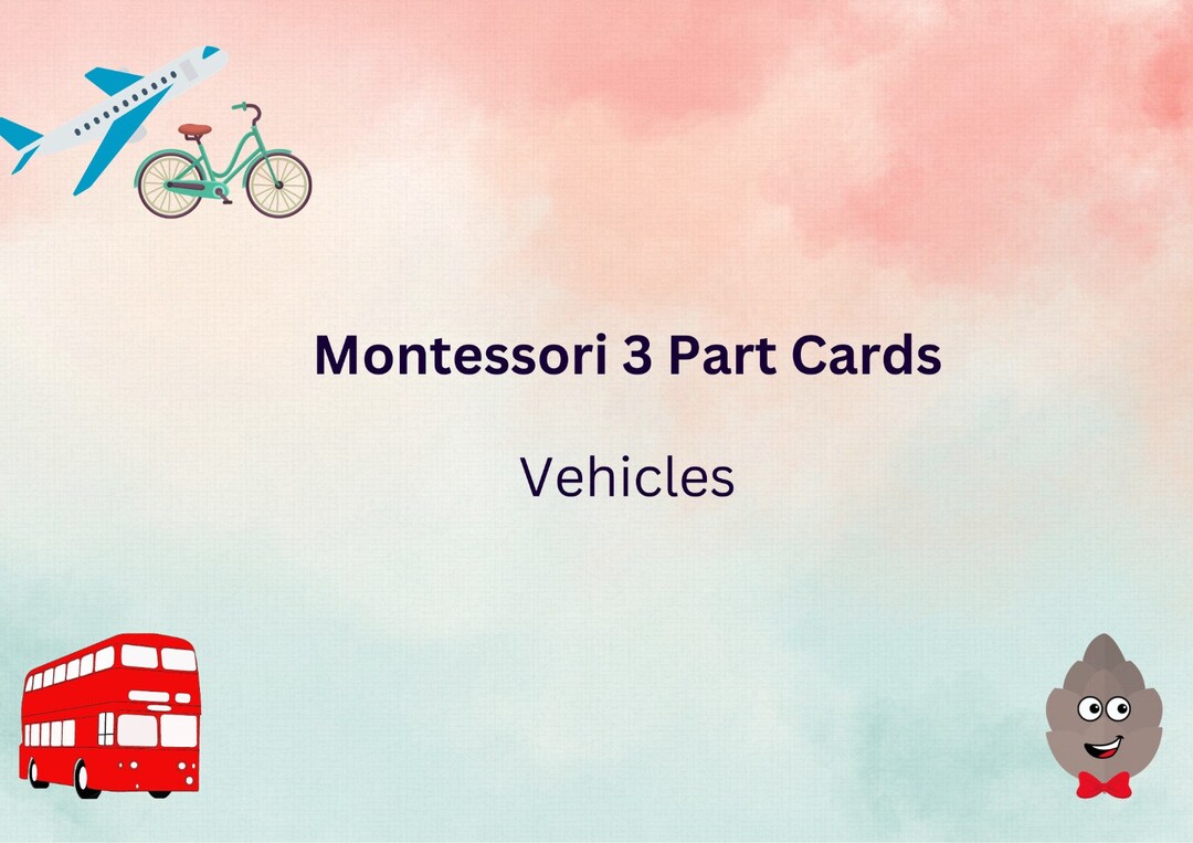 Montessori Vehicles 3 Part Flash Cards - Printable at Home for ...