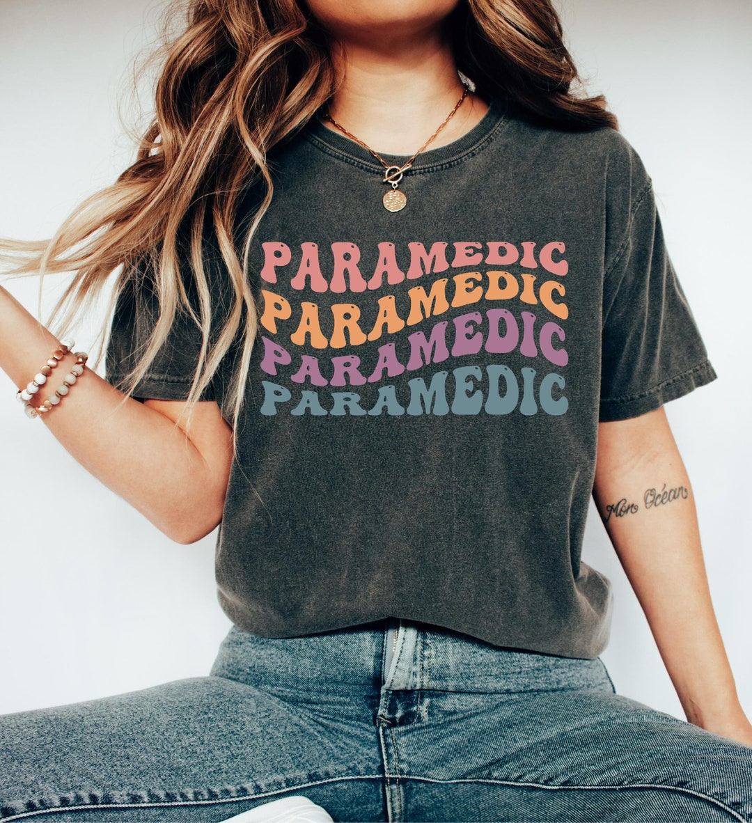 Comfort Colors Paramedic T-shirt, EMS Worker Tee, First Responder Shirt ...