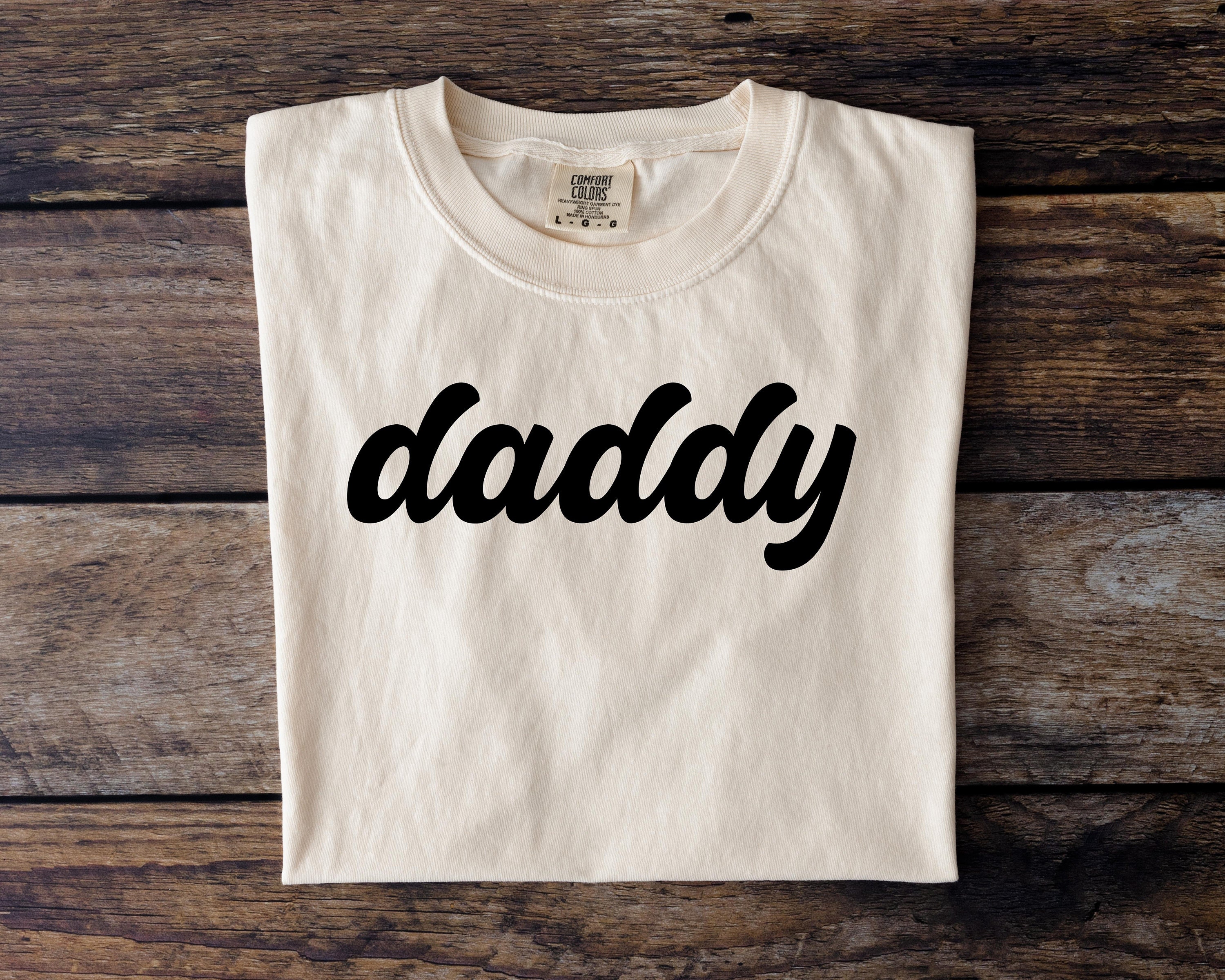 Comfort Colors Daddy T-shirt, Custom Retro Daddy T-shirt, Personalized ...