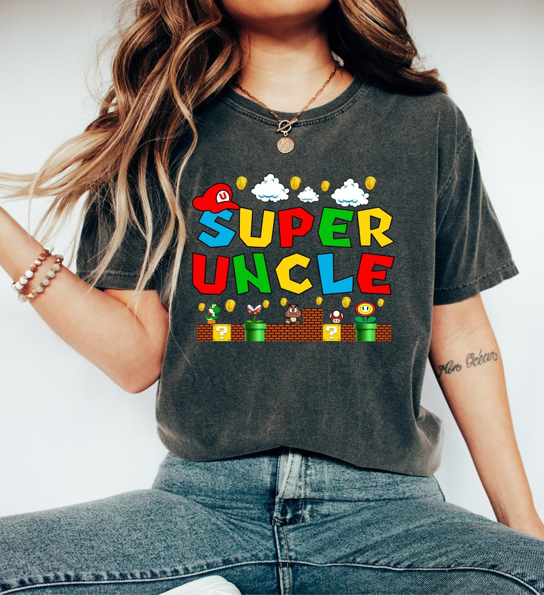 Comfort Colors Super Uncle Shirt, Custom Uncle Tee, Funny Family Gift ...