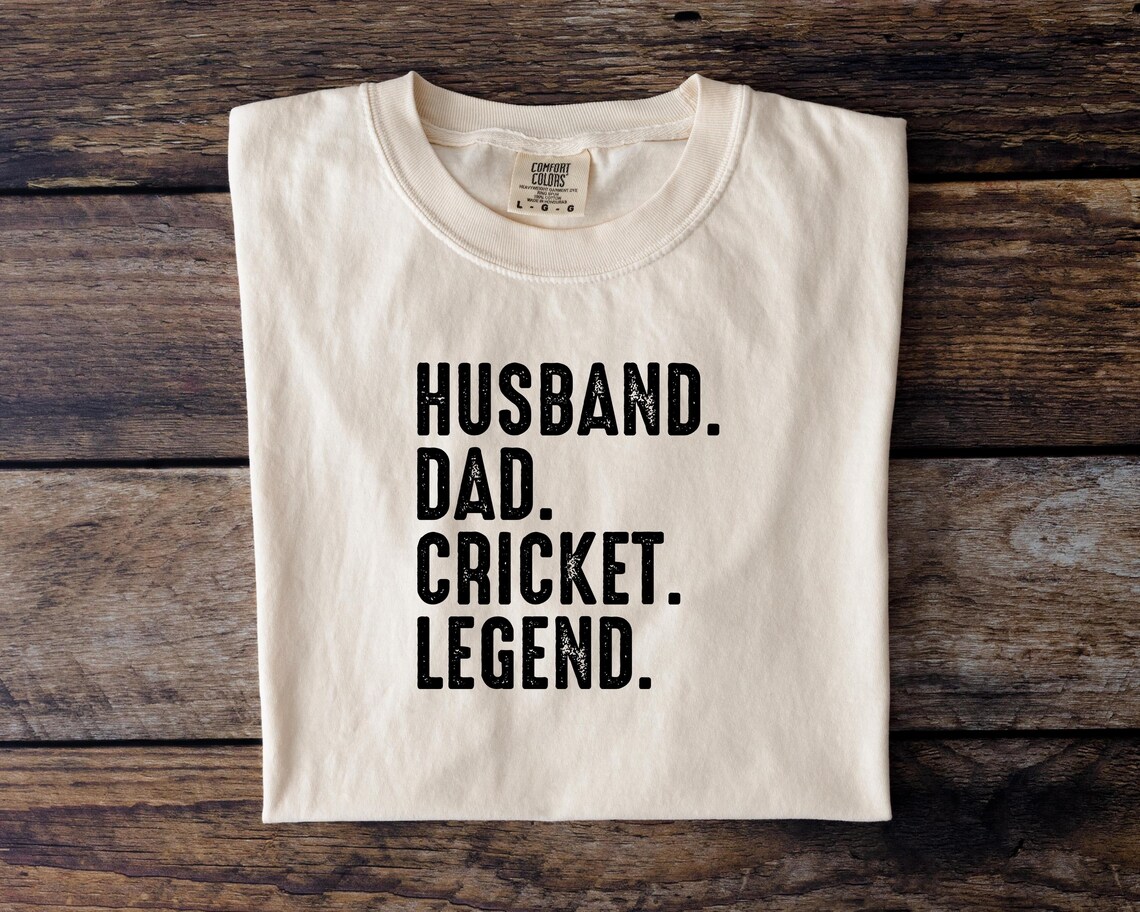 Comfort Colors Husband Dad Cricket Legend Shirt, Custom Cricket Dad Tee ...