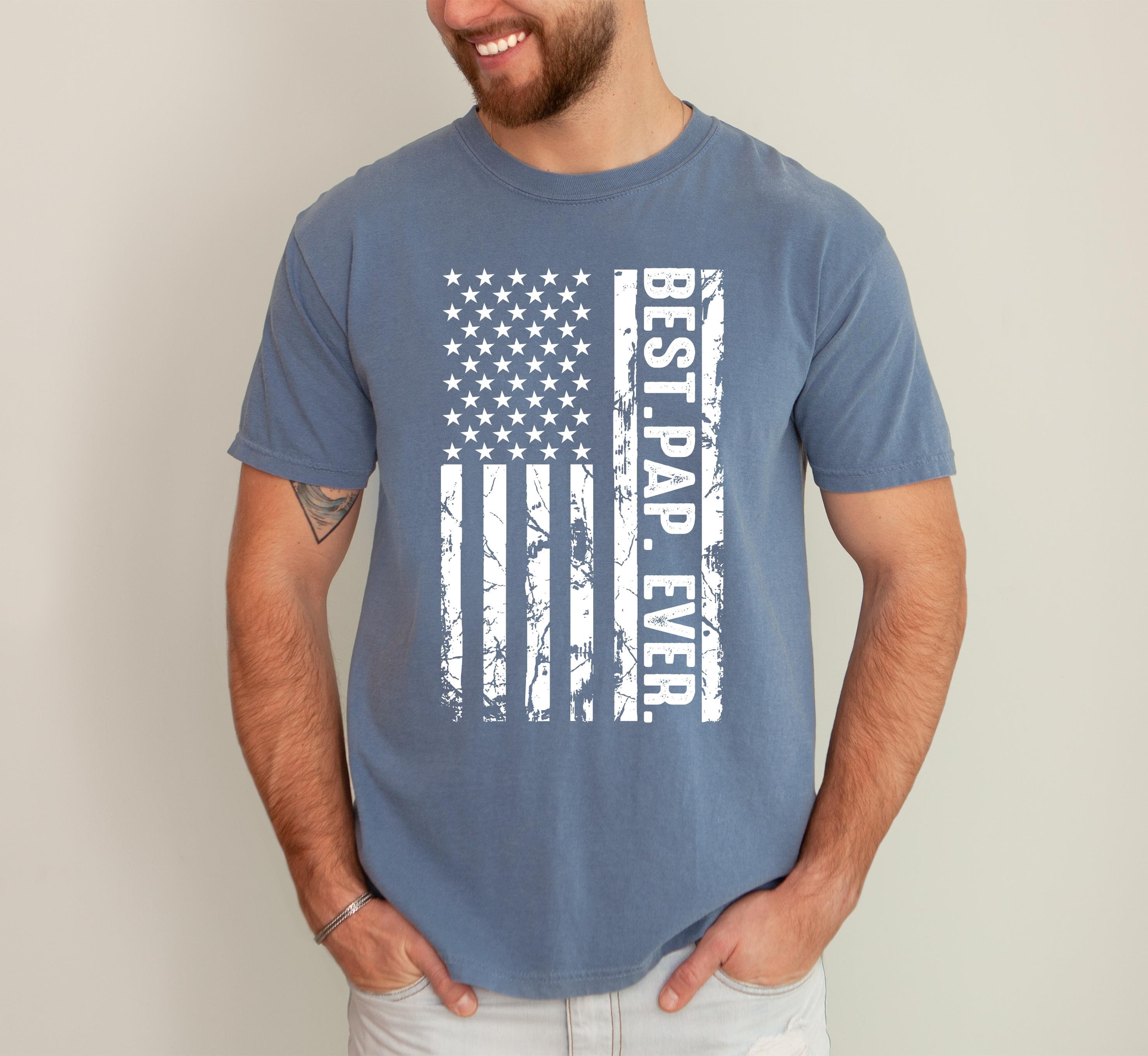 Comfort Colors Best Pap Ever Shirt, Custom Men's Pap T-shirt, Retro Pap ...