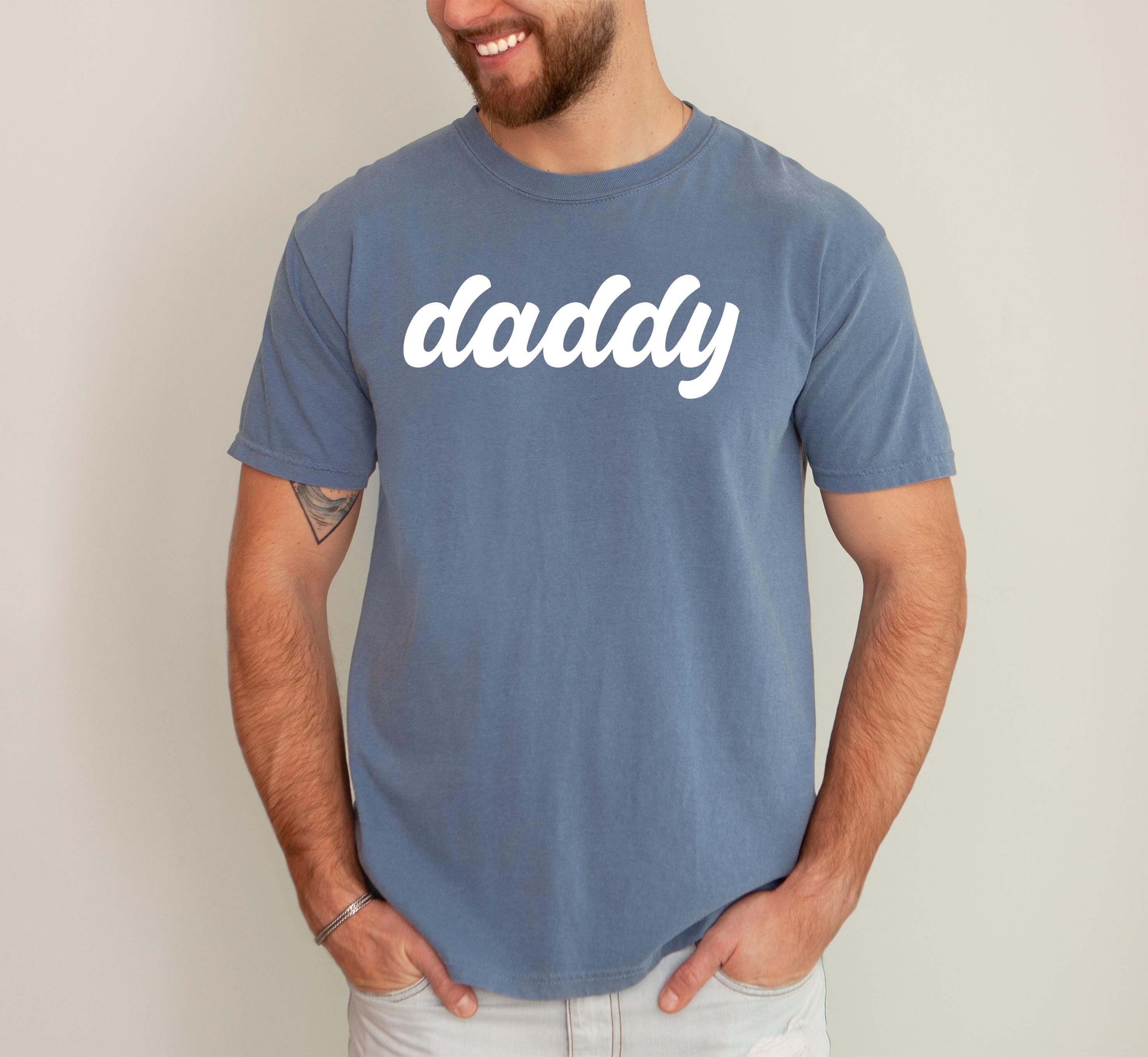 Comfort Colors Daddy T-shirt, Custom Retro Daddy T-shirt, Personalized ...