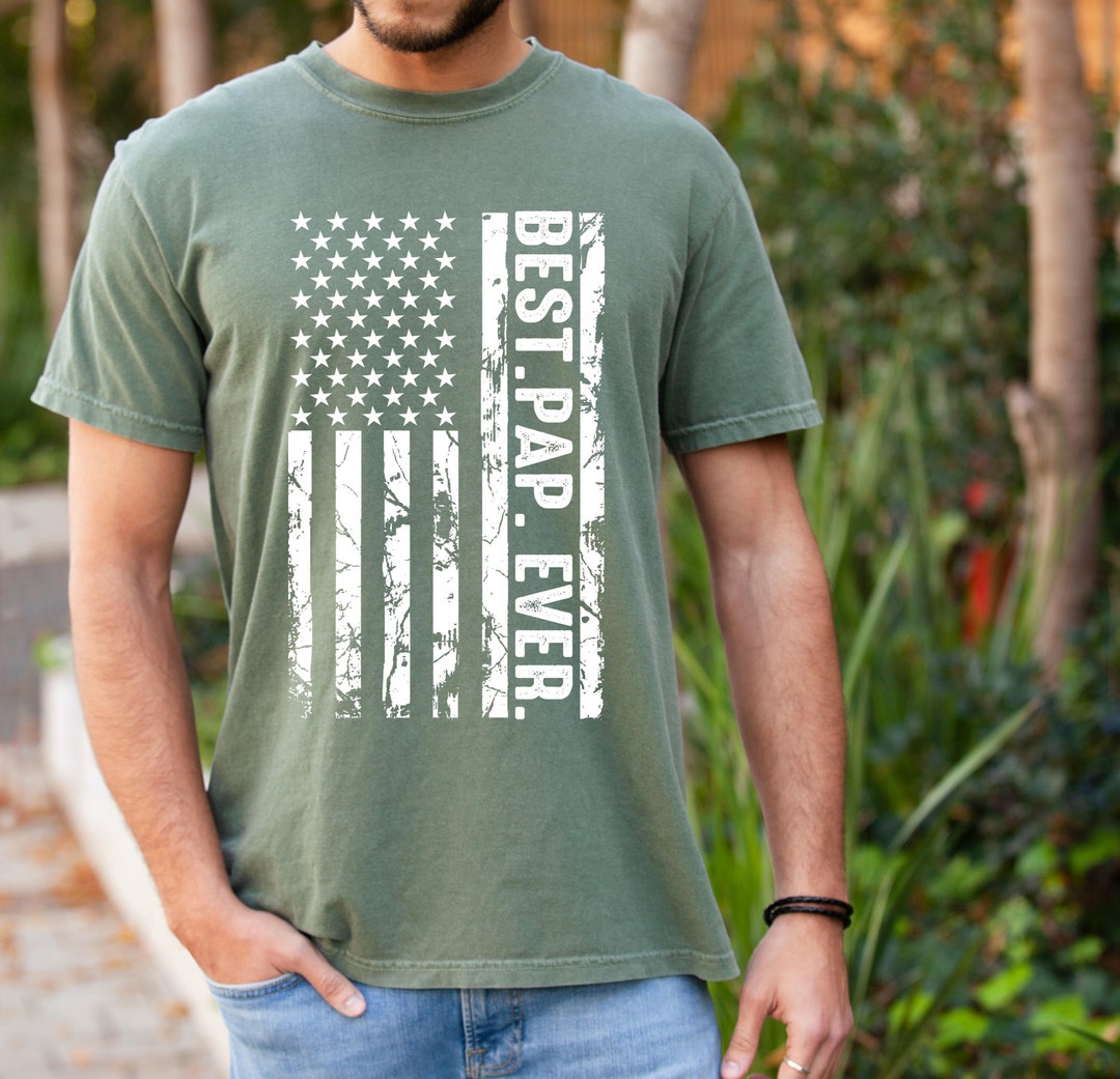 Comfort Colors Best Pap Ever Shirt, Custom Men's Pap T-shirt, Retro Pap ...