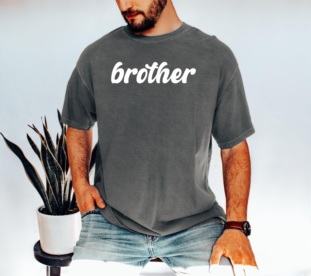 Comfort Colors Brother T-shirt, Custom Brother Shirt, Retro Bro T-shirt ...
