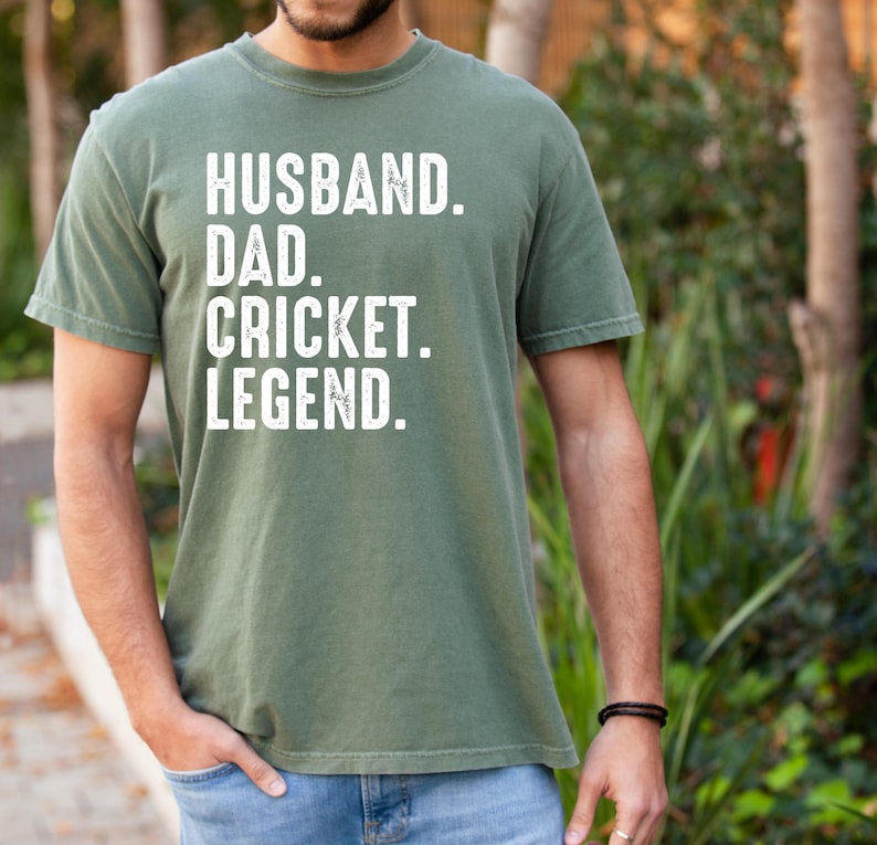 Comfort Colors Husband Dad Cricket Legend Shirt, Custom Cricket Dad Tee ...