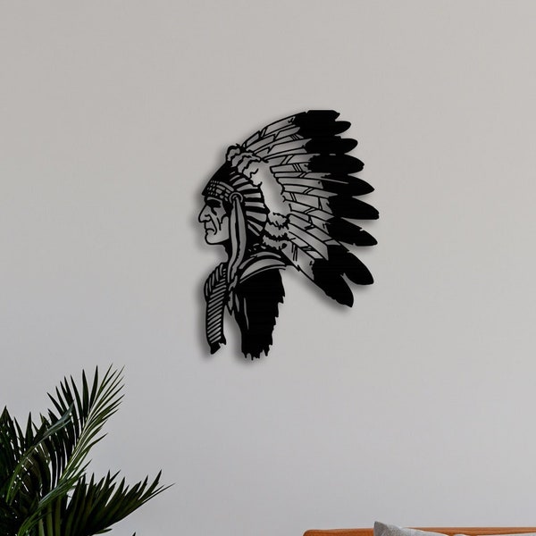 American Indian Metal Wall Decor - Etsy