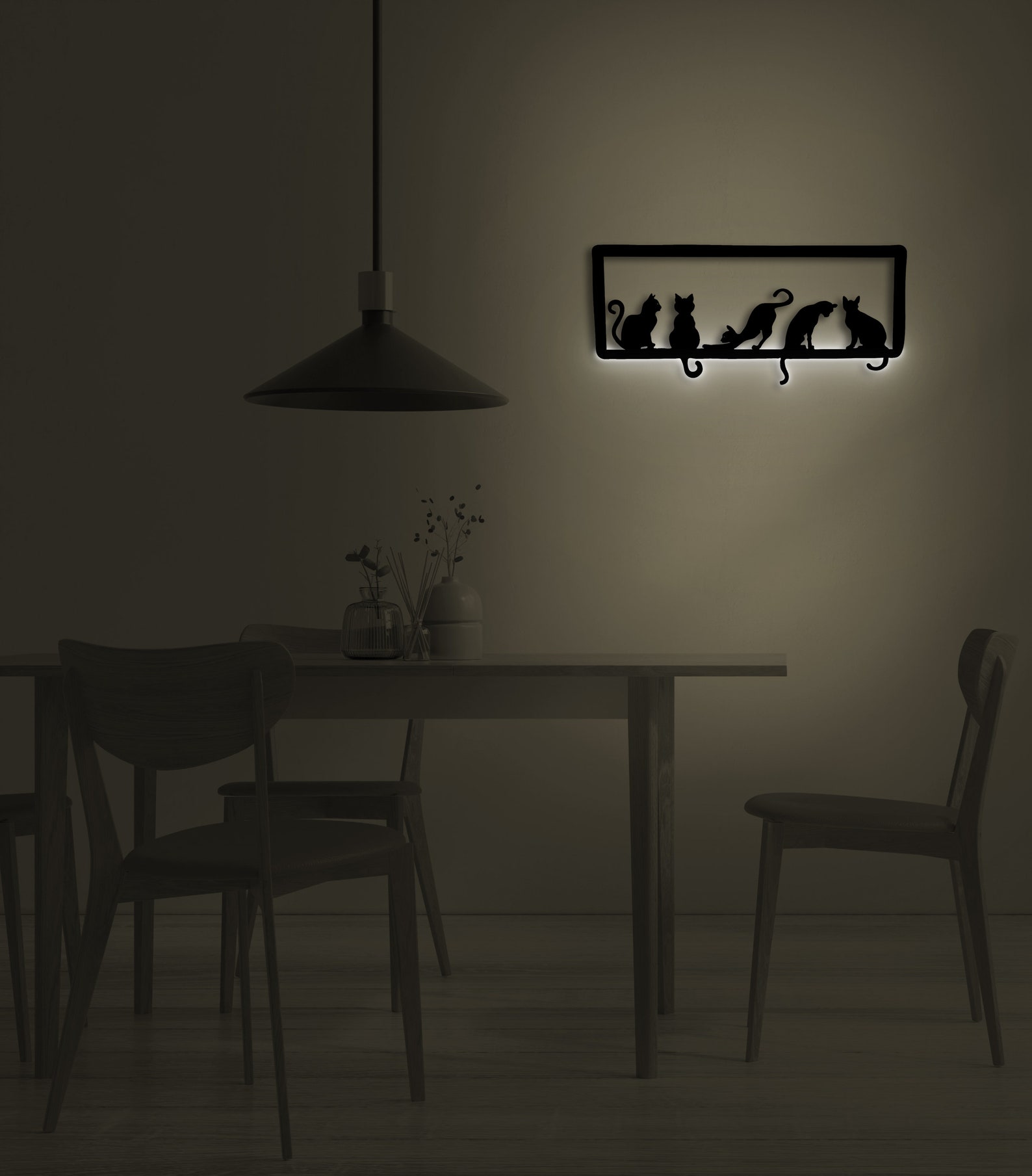 Cats Metal Wall Art, Cats Hanging Wall Art, Cats Decor, Gift for Cat ...