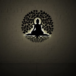 Buy Buddha Metal Wall Art, Patna Hindu Wall Decor, Yoga Studio ...
