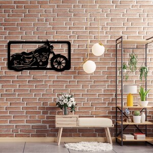 Motorbike Metal Art, Motorcycle Gift, Motorbike Wall Deco, Mancave Deco ...