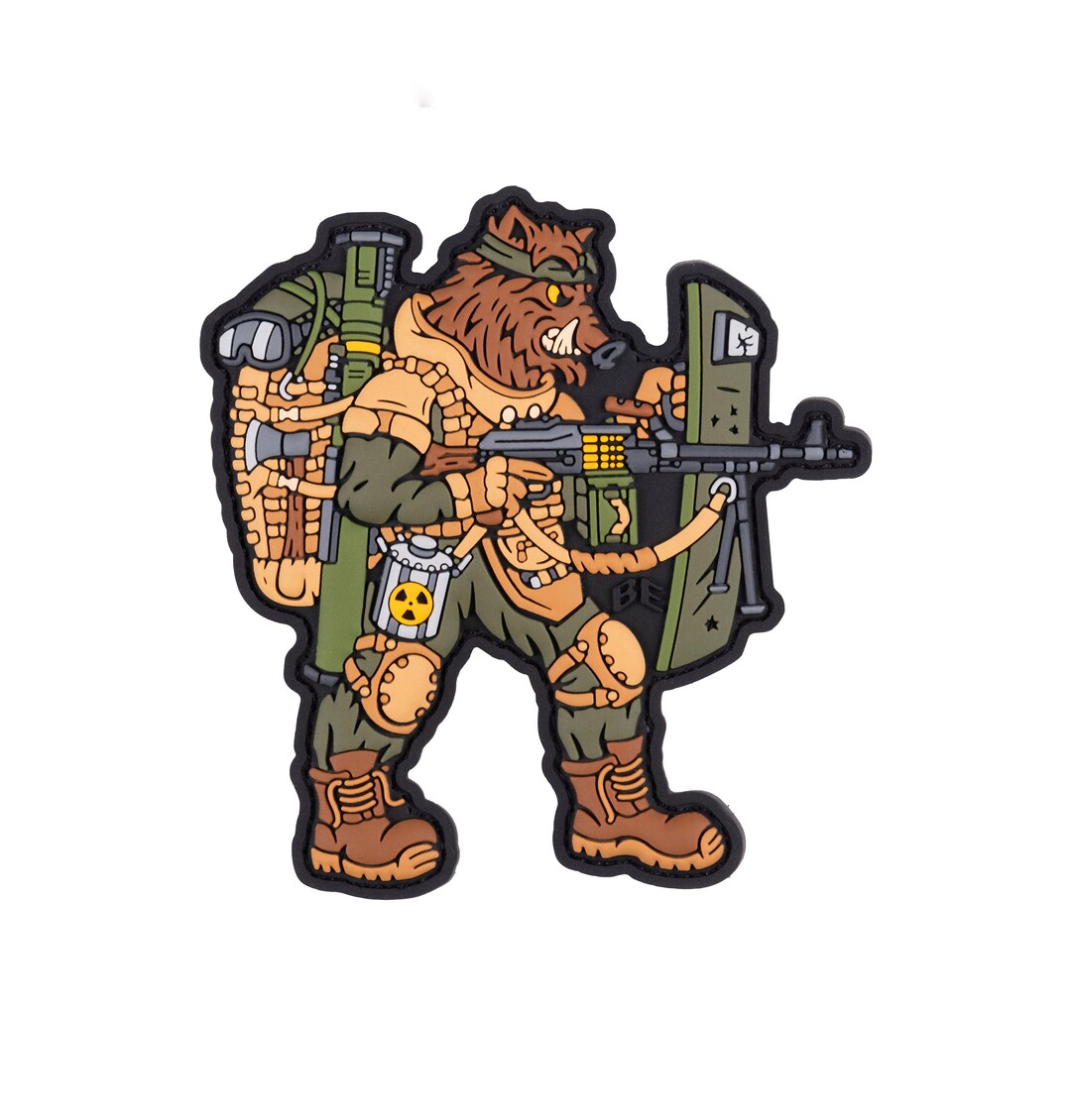 3D Boar PVC Patch, Military Style, Hook Backing (3.9 Inches) - Etsy