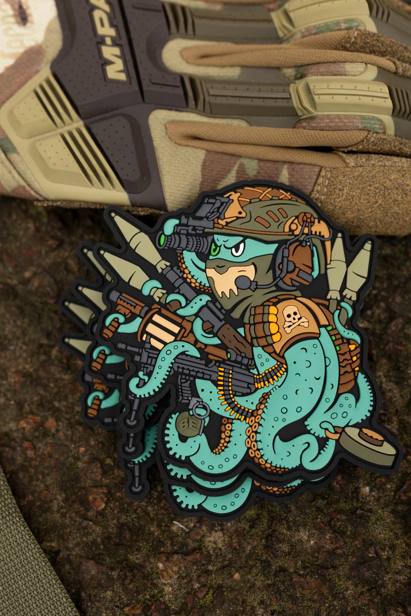 Octopus Patch PVC, 3D, Chevron, Velcro Patch, Blue, Squid, Colored ...